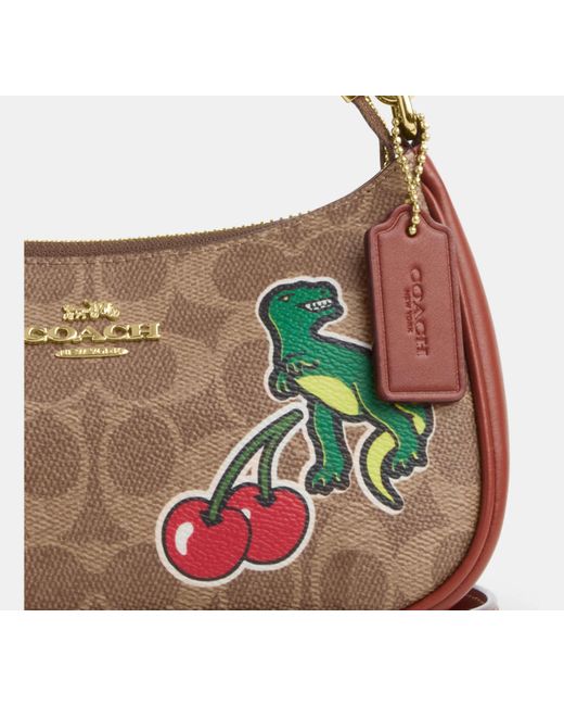 COACH Teri Mini Crossbody Bag With Sticker Print in Black | Lyst UK