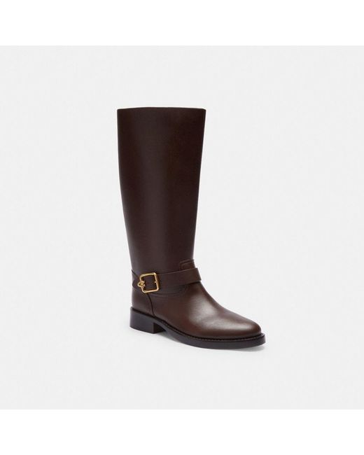 COACH Madeline Extended Calf Boot in Brown | Lyst