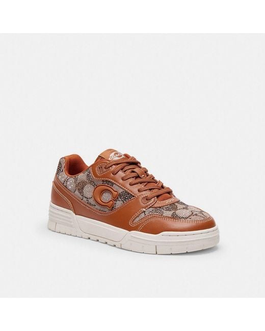COACH Soho Sneaker In Crystal Signature Jacquard in Brown | Lyst