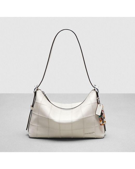 COACH Ego Shoulder Bag In Checkerboard Upcrafted Leather in Natural | Lyst