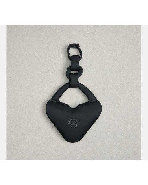 COACH Coachtopia Loop Puffy Heart Bag Charm in Black | Lyst UK