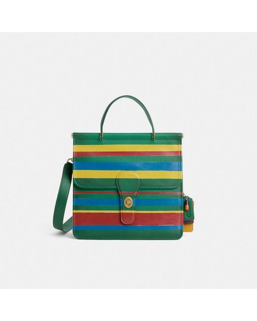 COACH Upcrafted Willis Top Handle in Green | Lyst
