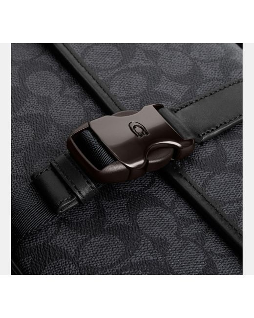 COACH League Messenger Bag - Grey | Leather in Black for Men | Lyst UK