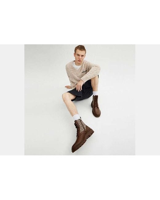 COACH Charlie Boot In Signature Jacquard in Black for Men | Lyst