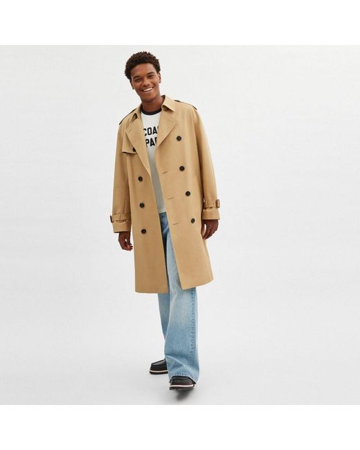 COACH Relaxed Trench Coat in Natural for Men | Lyst