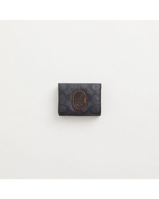 COACH Restored Origami Coin Wallet In Signature Canvas With Patch in ...