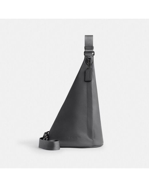 COACH Triangle Sling Bag in Black for Men | Lyst
