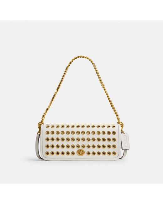 COACH Dinky Bag With Grommets in Metallic | Lyst