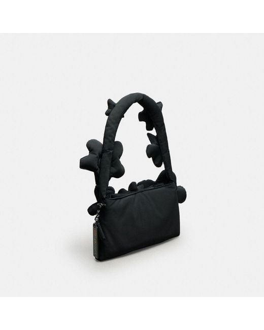 COACH Topia Loop Shoulder Bag With Floral Appliqué in Black | Lyst