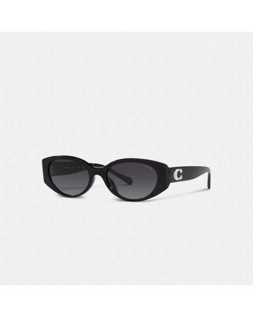 COACH Tabby Rounded Sunglasses in Black | Lyst