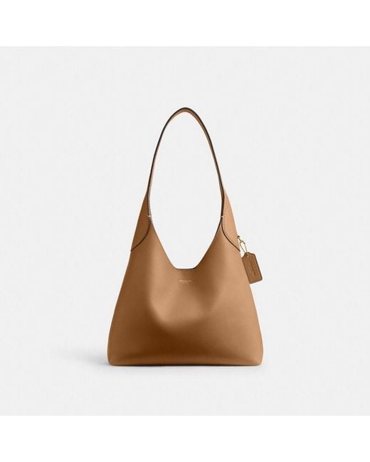COACH Brooklyn Shoulder Bag 28 in Brown | Lyst