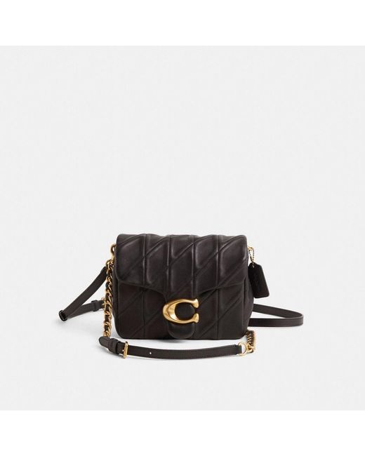 COACH Restored Times Square Tabby Shoulder Bag With Quilting in Black ...