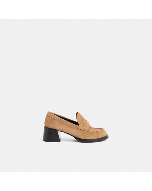 COACH Restored Natalie Loafer in Metallic | Lyst