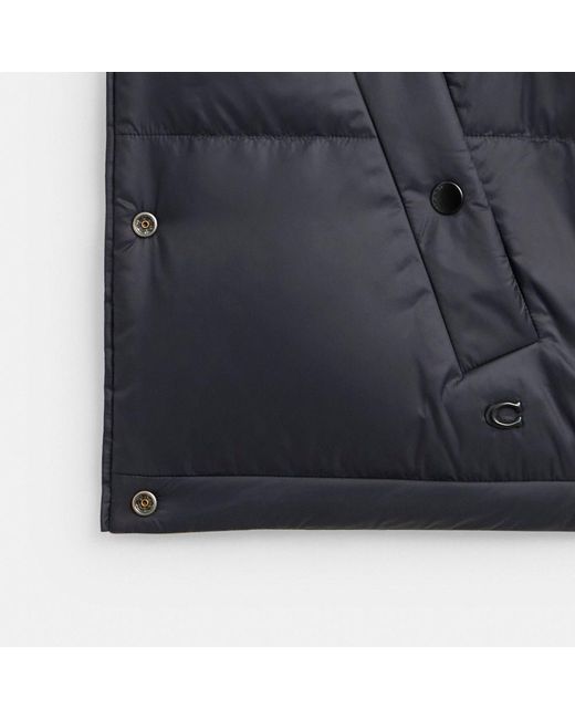 COACH Reversible Cropped Puffer In Recycled Polyamide in Black | Lyst