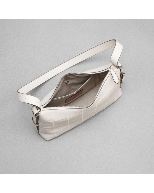 COACH Ego Shoulder Bag In Checkerboard Upcrafted Leather in Natural | Lyst