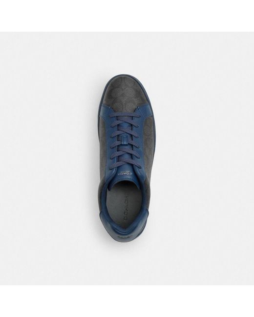 COACH High Line Sneaker In Signature Canvas in Blue for Men | Lyst