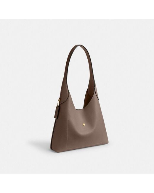 COACH Brooklyn Shoulder Bag 28 in Brown | Lyst
