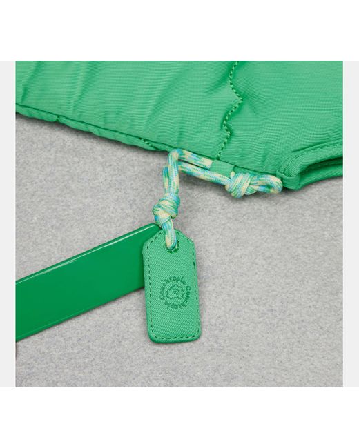 COACH Topia Loop Flat Tote With Cloud Quilting in Green | Lyst UK