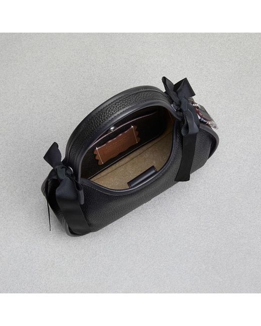 COACH Ergo Bag In Topia Leather With Bows in Black | Lyst