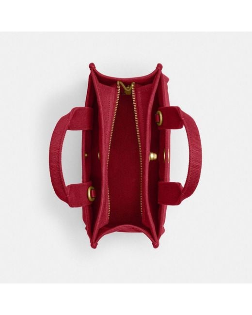 COACH New Year Cargo Tote Bag 26 With Snake Script in Red | Lyst