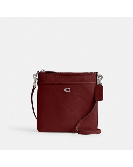 COACH Kitt Messenger Crossbody Bag in Red | Lyst