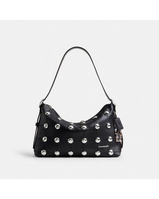 COACH Ego Slouchy Shoulder Bag In Upcrafted Leather With Rivets in ...