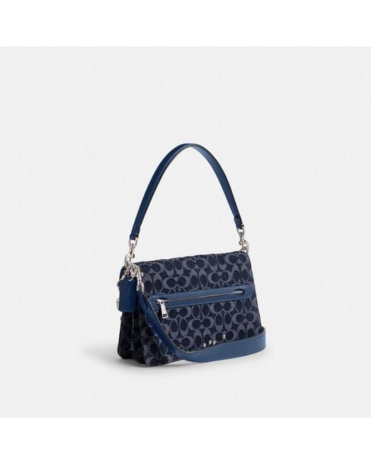 COACH Chain Tabby Shoulder Bag In Signature Denim in Blue | Lyst