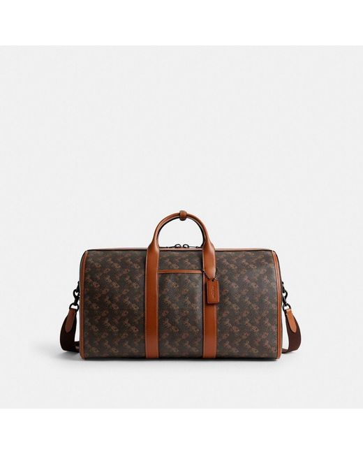 COACH Gotham Duffle Bag 45 With Horse And Carriage Print in Brown for ...