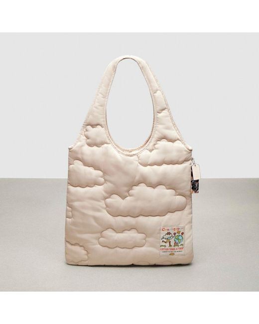 COACH Topia Loop Quilted Cloud Tote in Natural | Lyst