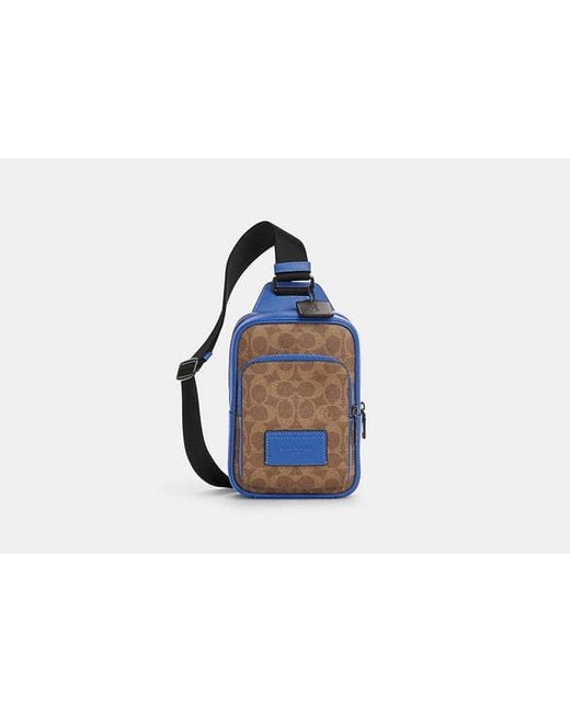 COACH Racer Sling Pack Signature Canvas in Black for Men | Lyst UK