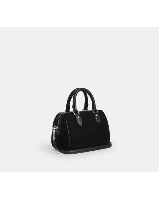 COACH Mini Rowan Crossbody Bag With Cherry Charm in Black | Lyst UK