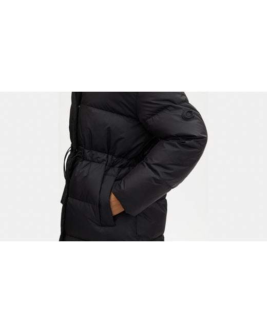 COACH Signature Mid Down Puffer Jacket in Black | Lyst UK
