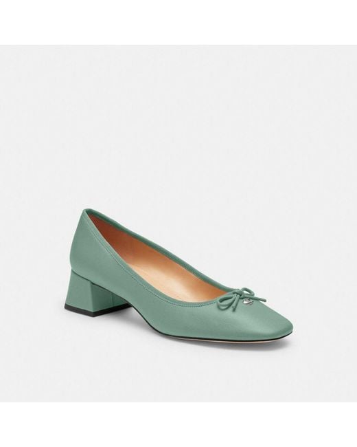 COACH Ava Ballet Pump in Green | Lyst
