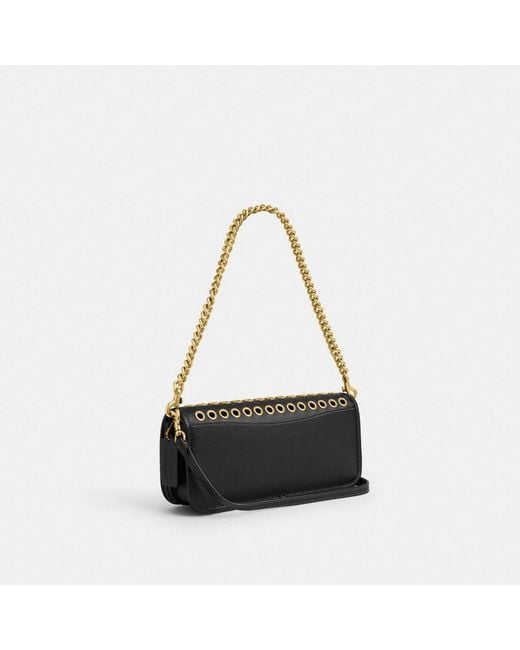 COACH Dinky Bag With Grommets in Black | Lyst