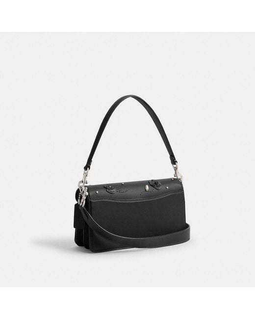 COACH Tabby Shoulder Bag 26 With Crystal Embellishment in Black | Lyst