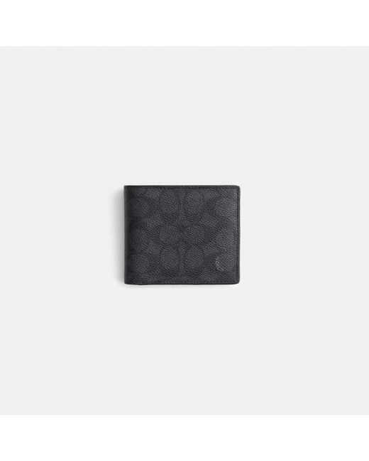 COACH Restored Coin Wallet In Signature Canvas in Black for Men | Lyst