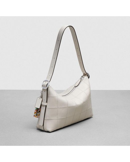 COACH Ego Shoulder Bag In Checkerboard Upcrafted Leather in Natural | Lyst