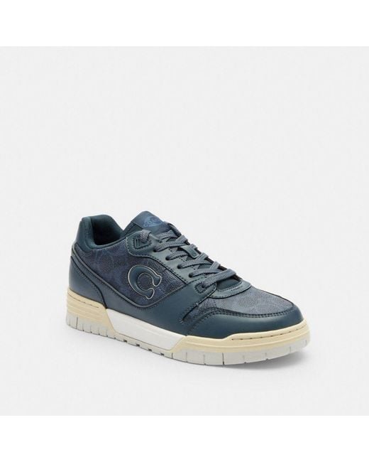 COACH Soho Sneaker With Signature Canvas in Blue | Lyst