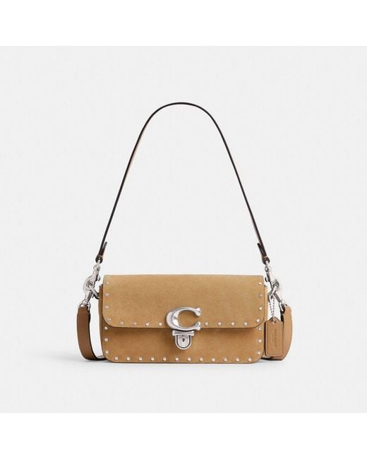 COACH Studio Bag 20 With Rivets in Natural | Lyst