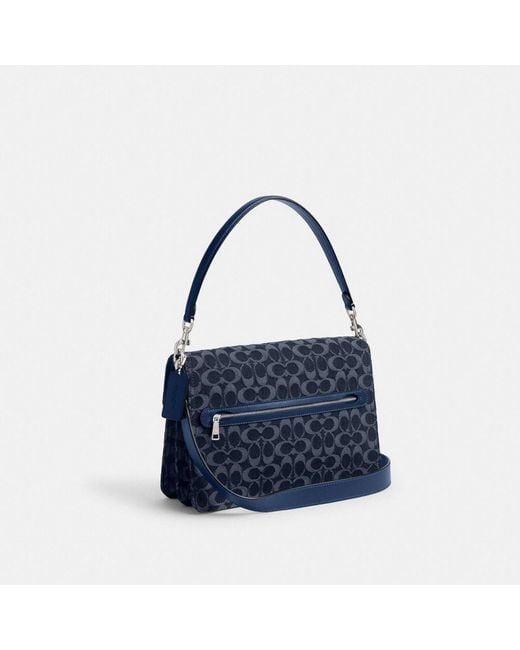 COACH Chain Tabby Shoulder Bag 30 In Signature Denim in Blue | Lyst
