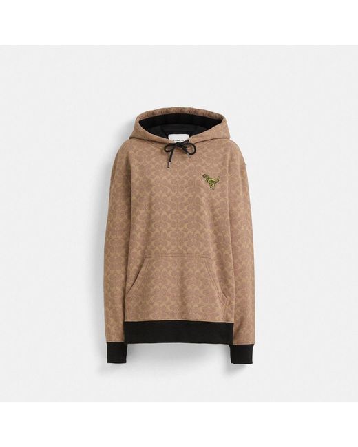 COACH Restored Signature Rexy Hoodie in Natural | Lyst
