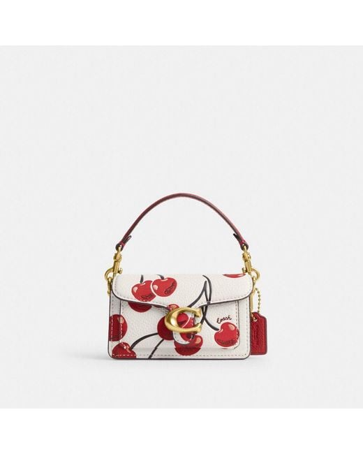COACH Tabby Bag 12 With Cherry Print in Red | Lyst