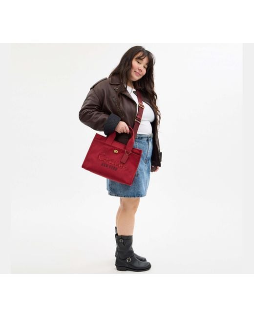 COACH New Year Cargo Tote Bag With Snake Script in Red | Lyst UK