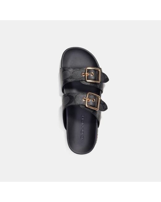 Coach Outlet Allanah Sandal In Signature Canvas in Black | Lyst