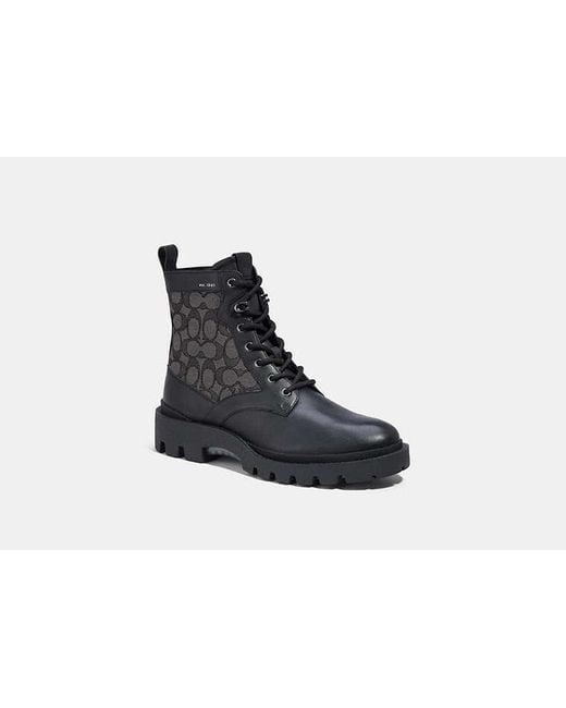 COACH Citysole Lace Up Boot In Signature Jacquard in Black for Men | Lyst
