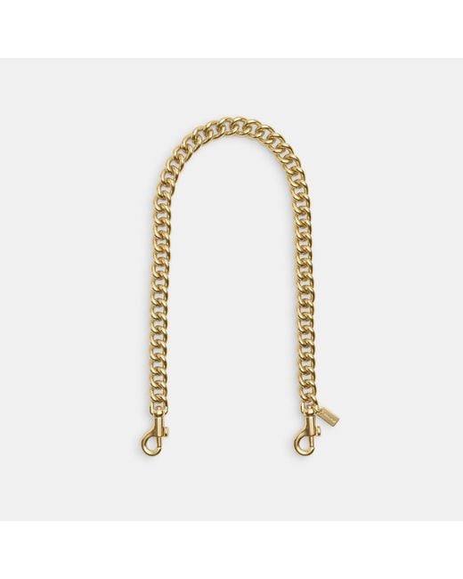 COACH Chunky Chain Shoulder Strap in White | Lyst