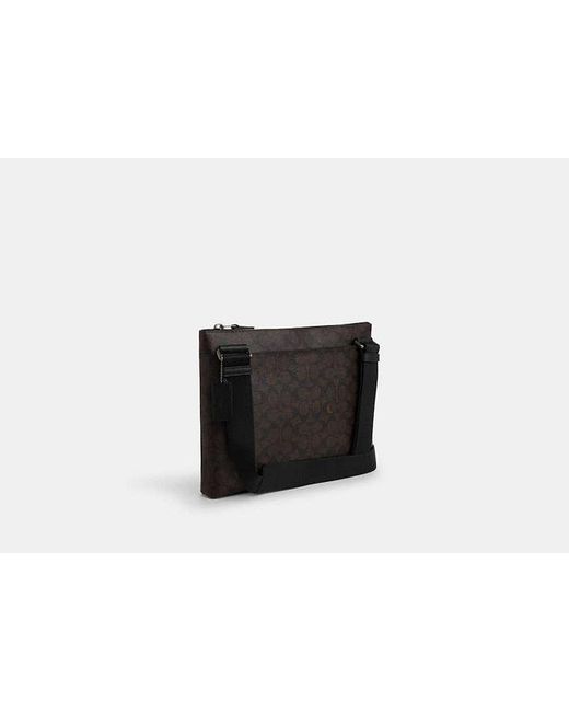 COACH Carrier Zip Crossbody Bag In Signature Canvas in Black for Men | Lyst