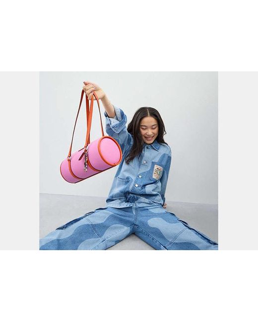 COACH Barrel Bag in Black | Lyst