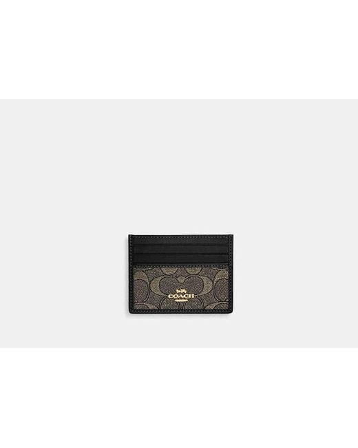COACH Slim Id Card Case in Black | Lyst
