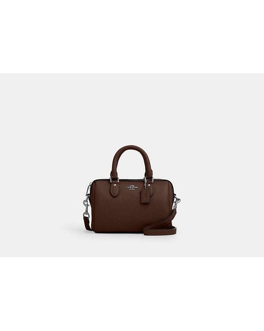 COACH Mini Rowan Crossbody Bag in Black | Lyst